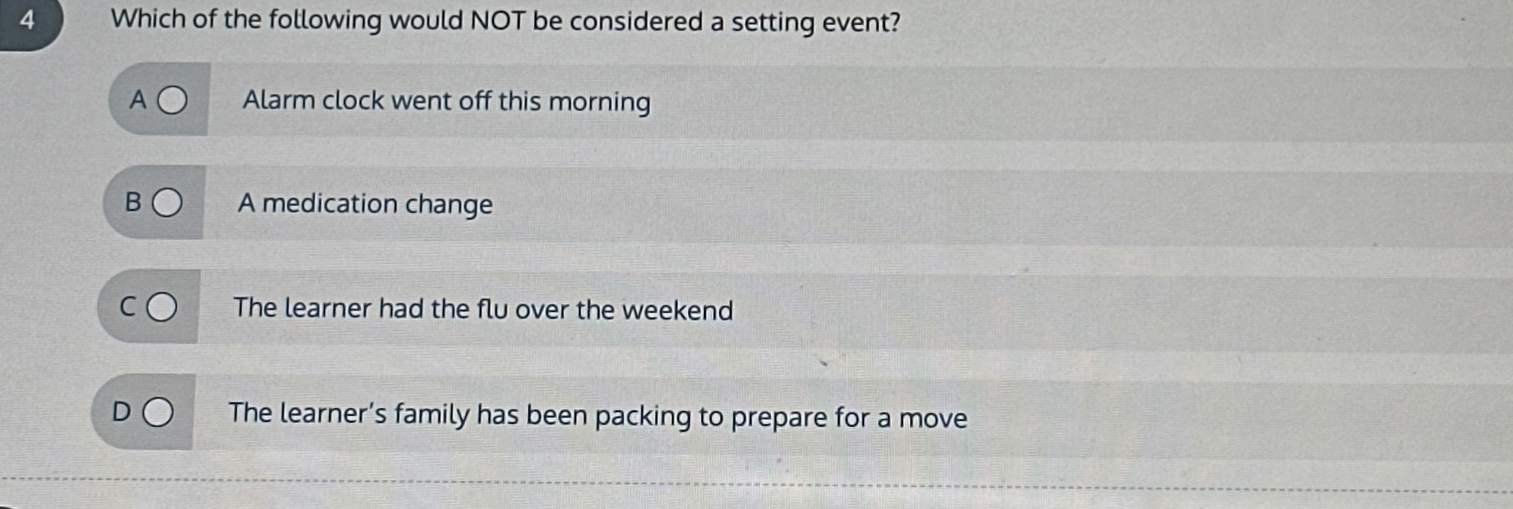 4 ﻿Which of the following would NOT be considered a | Chegg.com