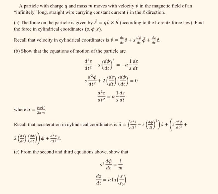 Solved Electromagnetism question. Need help in a) b) c) and | Chegg.com