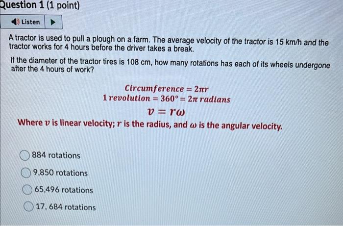Solved A tractor is used to pull a plough on a farm. The | Chegg.com