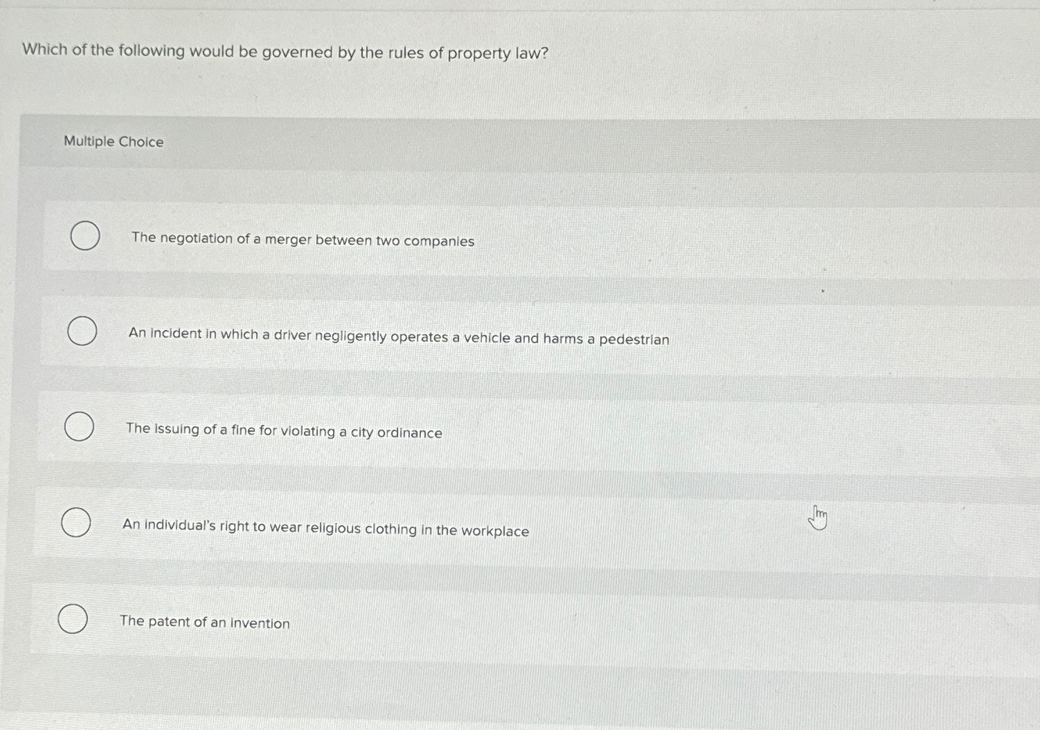 Solved Which of the following would be governed by the rules | Chegg.com