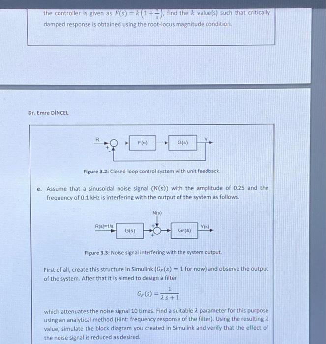 Figure 3.1 shows the response of a first order system | Chegg.com