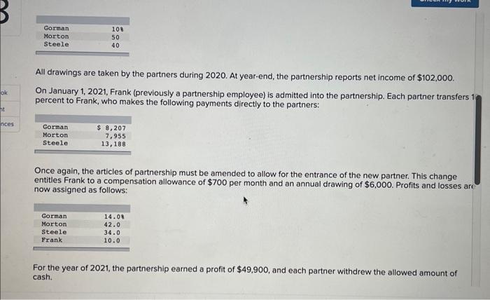 Solved Gorman and Morton form a partnership on May 1,2019. | Chegg.com