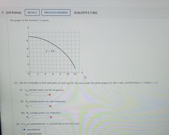 Solved 2 3/6 Points) DETAILS PREVIOUS ANSWERS SCALCET9 | Chegg.com