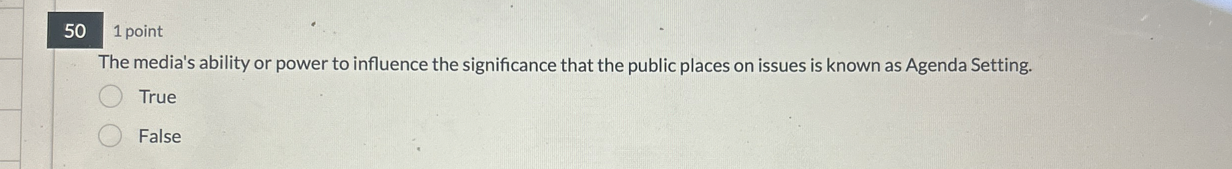 Solved 501 ﻿pointThe media's ability or power to influence | Chegg.com