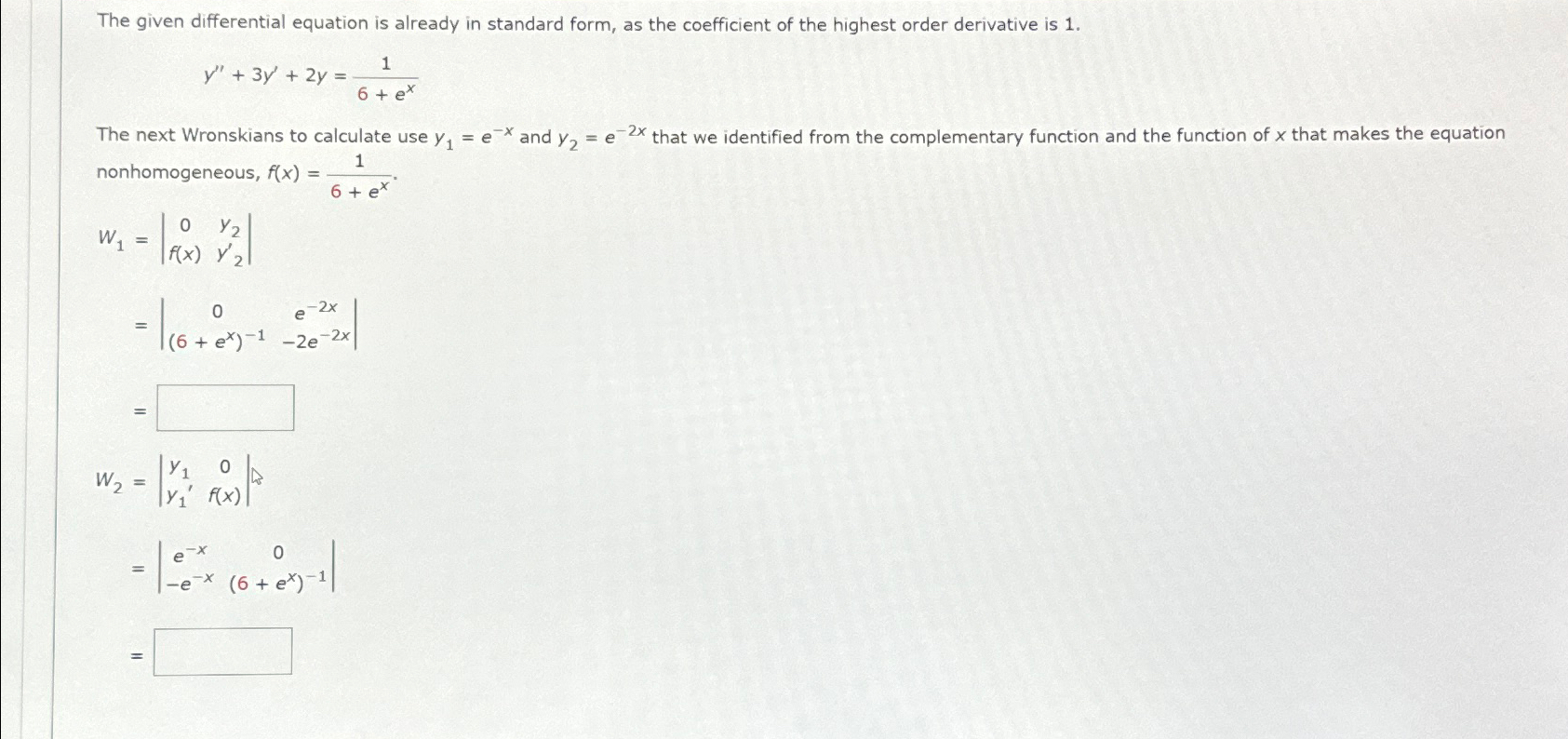 Solved The given differential equation is already in | Chegg.com