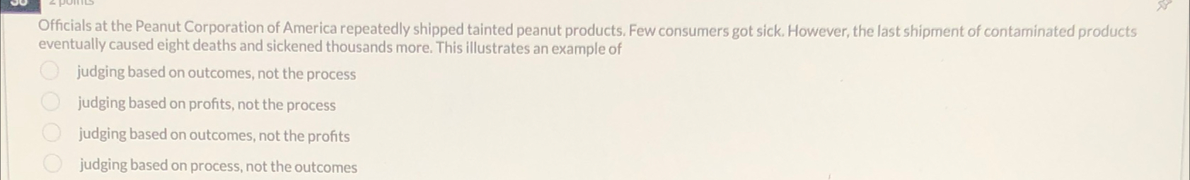 Solved Officials at the Peanut Corporation of America | Chegg.com