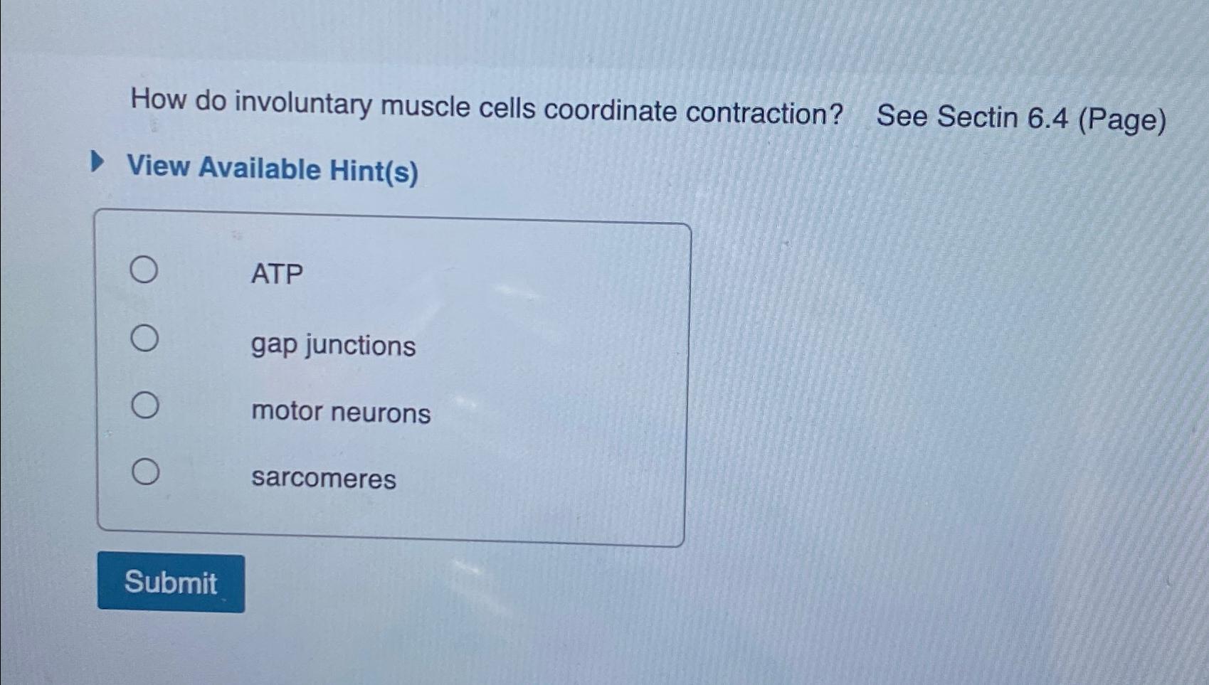 Solved How do involuntary muscle cells coordinate | Chegg.com