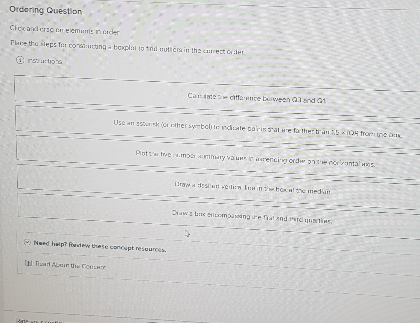 Solved Click and drag on elements in order Place the steps | Chegg.com