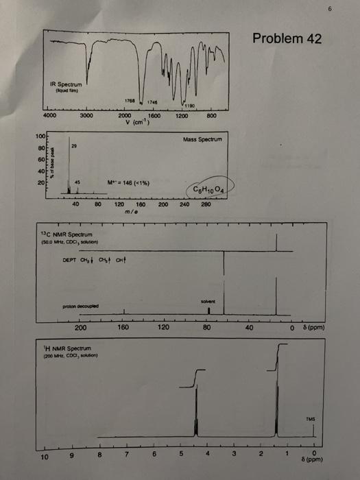 Solved NMR Exercise Lab Determine the structure of the | Chegg.com