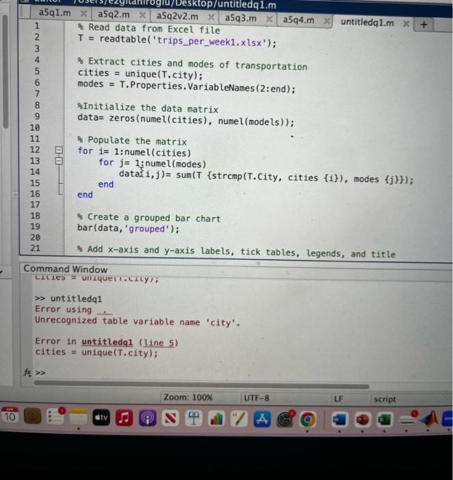 Solved Command Window cilies = uiliyue(1.L1(y); > untitledq | Chegg.com
