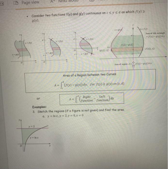 Solved Consider two functions f(y) and g(y) continuous on | Chegg.com