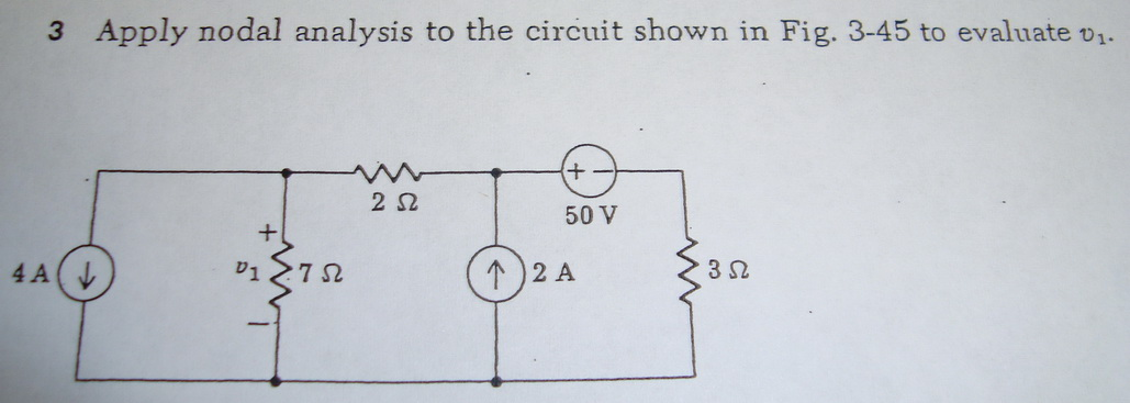 Solved Apply nodal analysis to the circuit shown in Fig. | Chegg.com