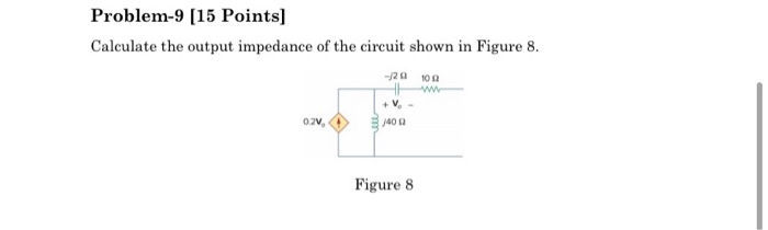 Solved Problem-9 [15 Points) Calculate the output impedance | Chegg.com
