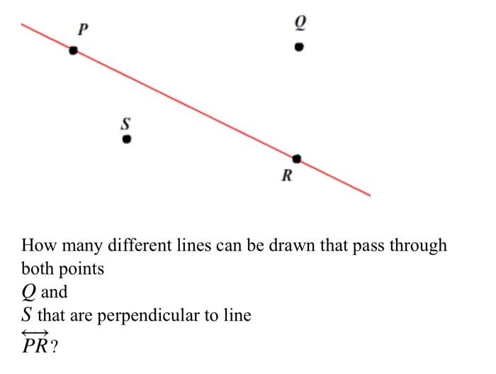 Solved P S Q Q and S that are perpendicular to line PR? R | Chegg.com