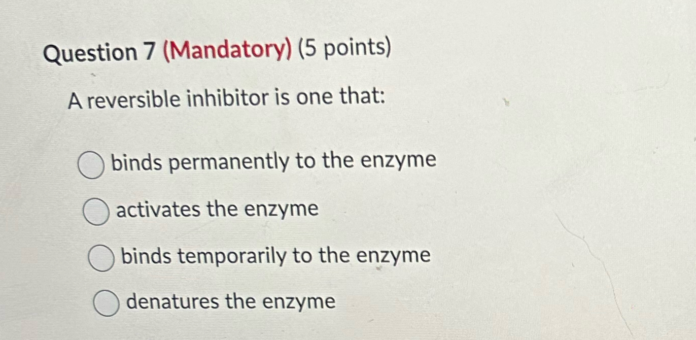 Question 7 (Mandatory) (5 ﻿points)A reversible | Chegg.com