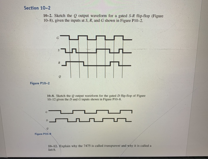 Solved Section 10-2 10–2. Sketch the output waveform for a | Chegg.com