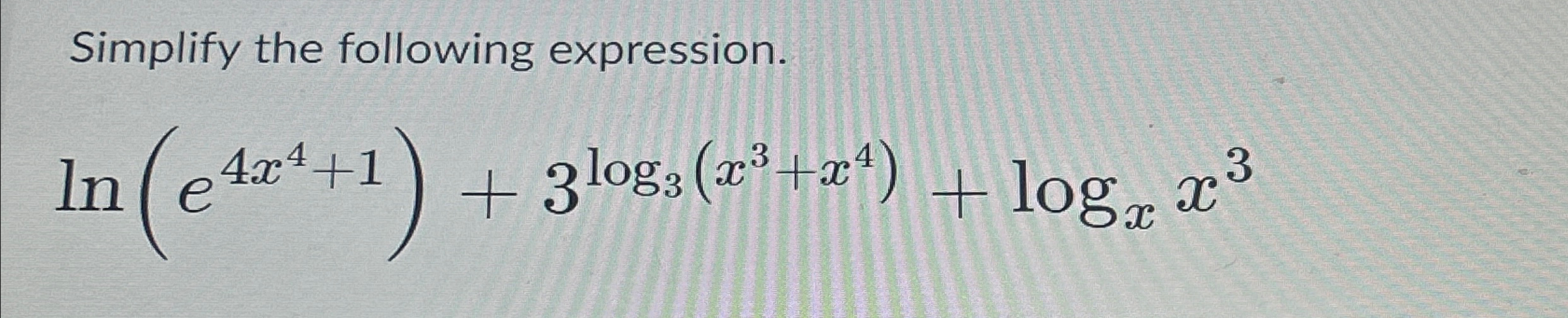 Solved Simplify the following | Chegg.com
