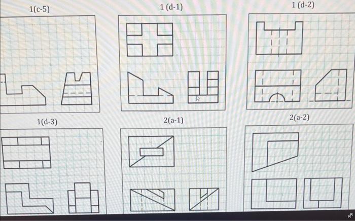 Solved Draw the missing lines of (d-1) (d-2) (d-3). | Chegg.com