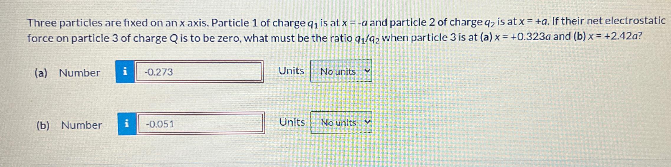 Solved Three particles are fixed on an x ﻿axis. Particle 1 | Chegg.com
