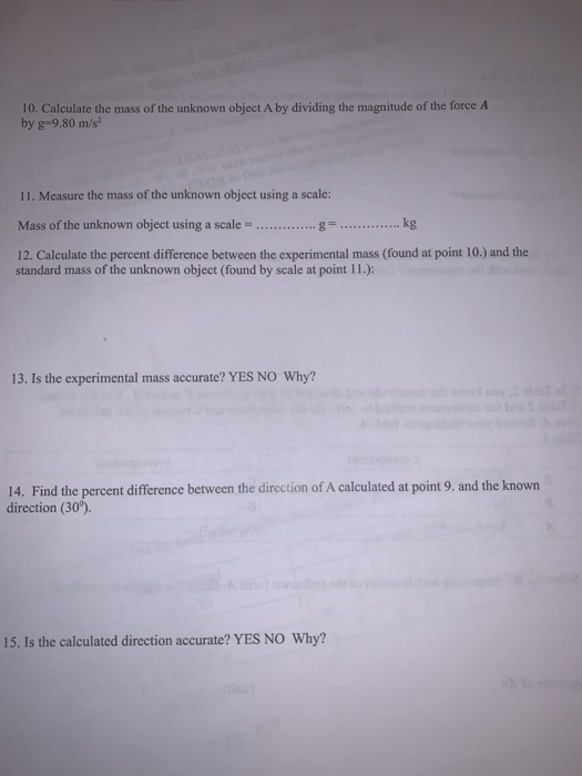 Solved Class Section Force Table Lab Report Table 1 Table 2 | Chegg.com