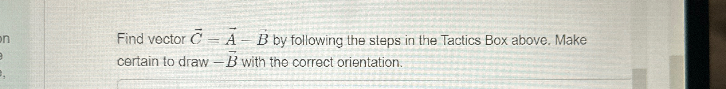 Solved Find vector vec(C)=vec(A)-vec(B) ﻿by following the | Chegg.com