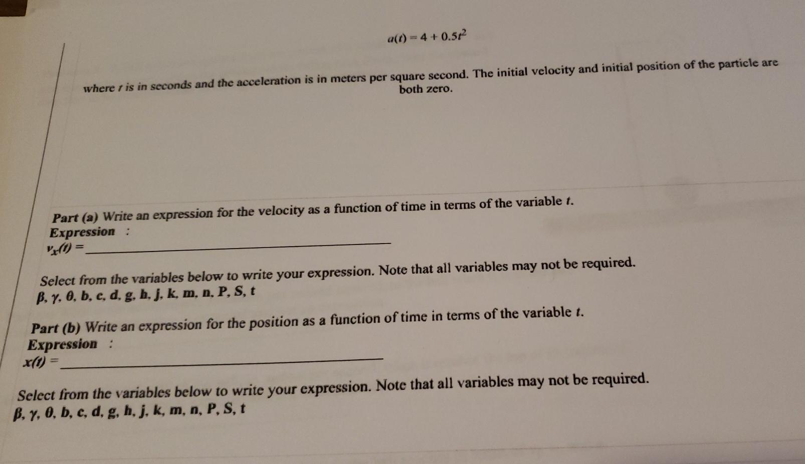 Solved Need help with these two 2-part physics questions | Chegg.com