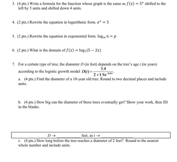 Solved 3. (4 pts.) Write a formula for the function whose | Chegg.com