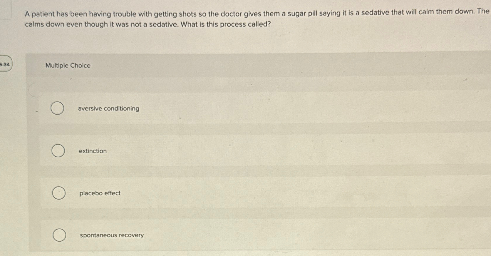 Solved A patient has been having trouble with getting shots | Chegg.com