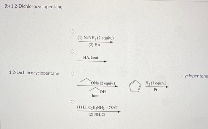 Solved Outline a synthesis of cyclopentene from each of the | Chegg.com