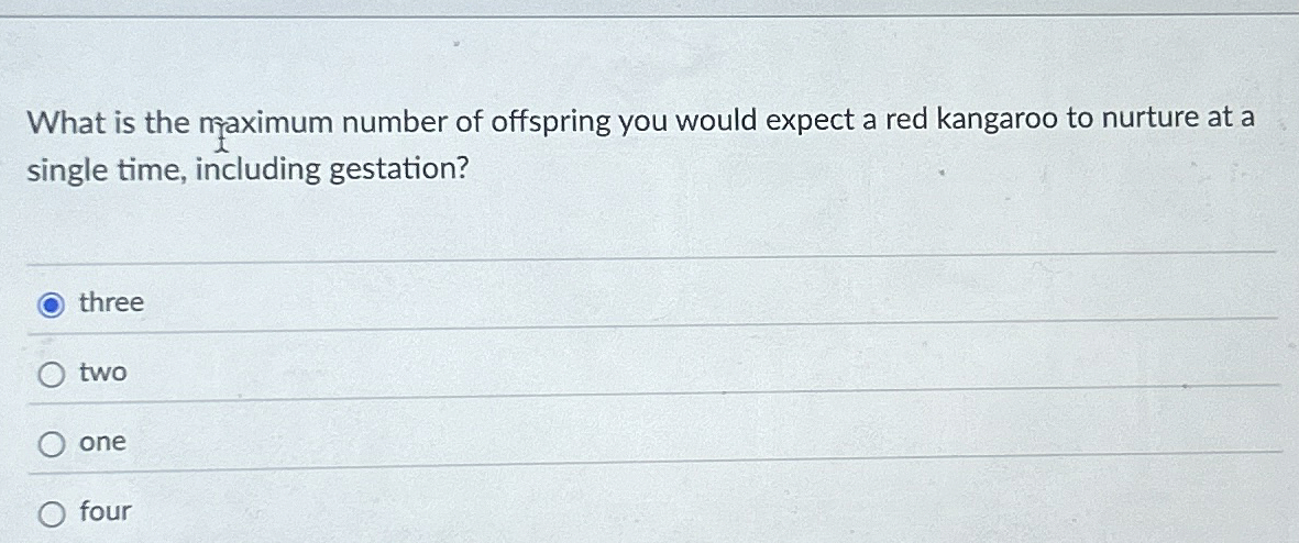 Solved What is the naximum number of offspring you would | Chegg.com