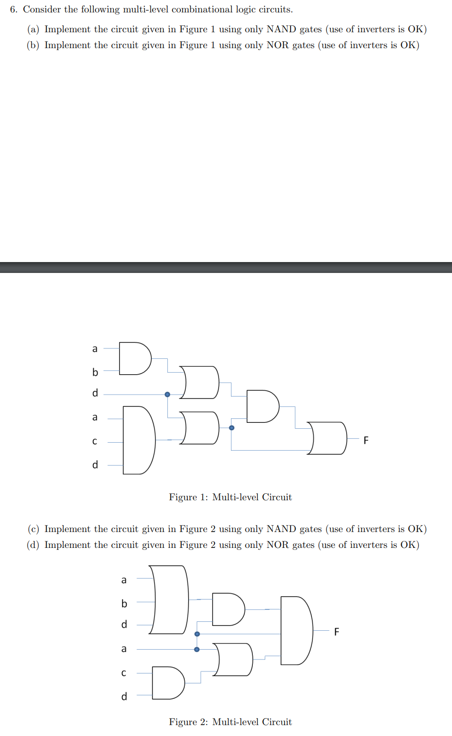 Solved Consider The Following Multi Level Combinational 1548