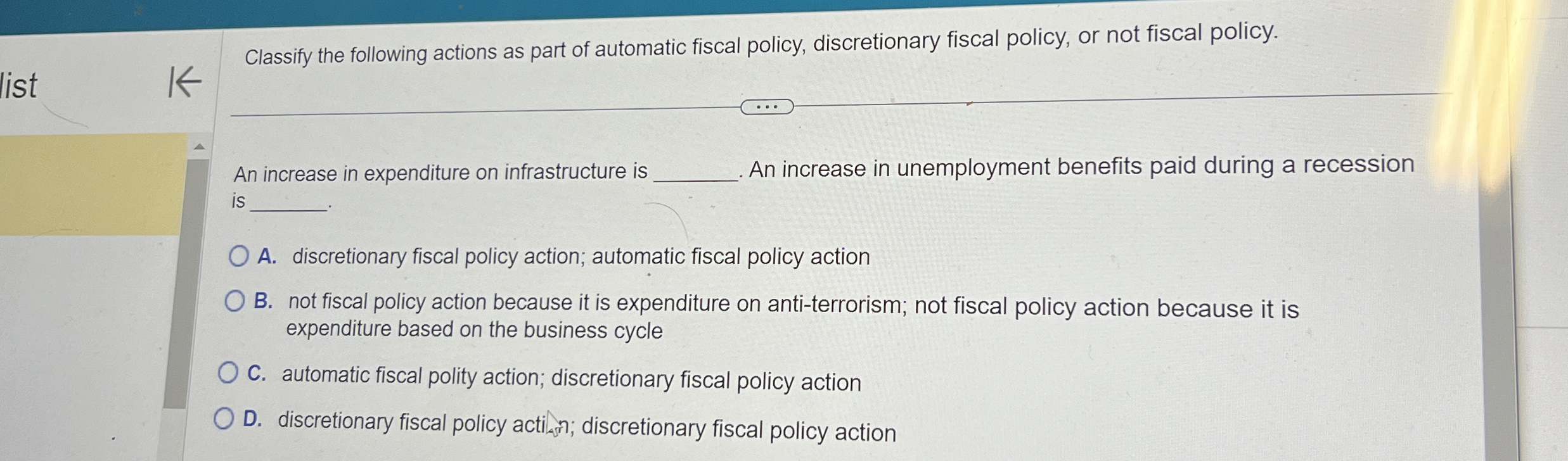 Solved Classify the following actions as part of automatic | Chegg.com