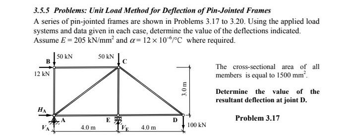 Solved 3.5.5 Problems: Unit Load Method for Deflection of | Chegg.com
