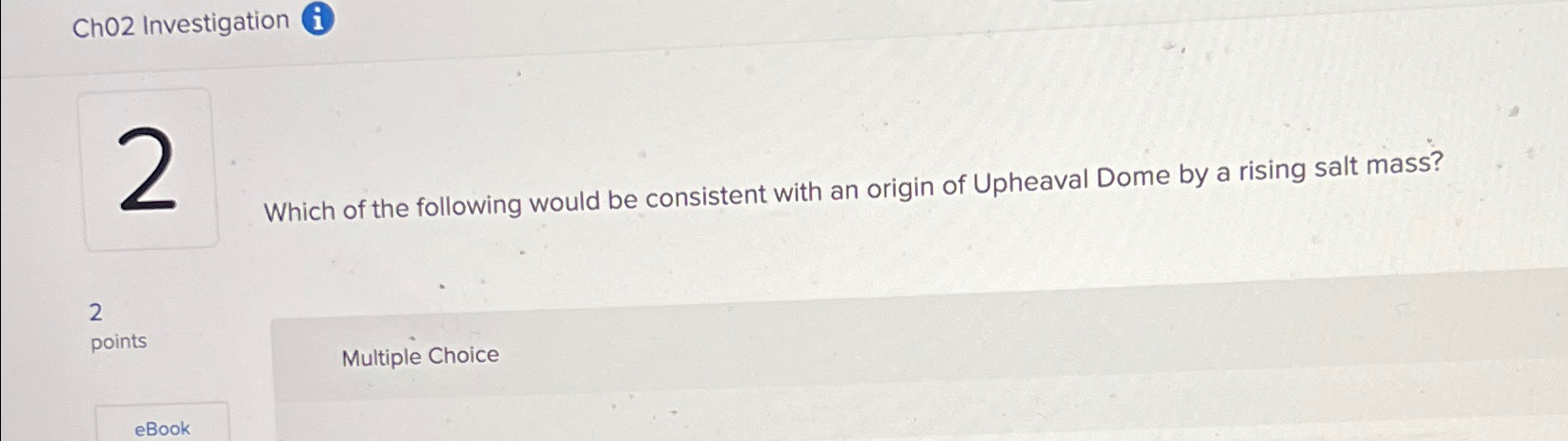 Solved Ch02 ﻿Investigation (i)Which of the following would | Chegg.com