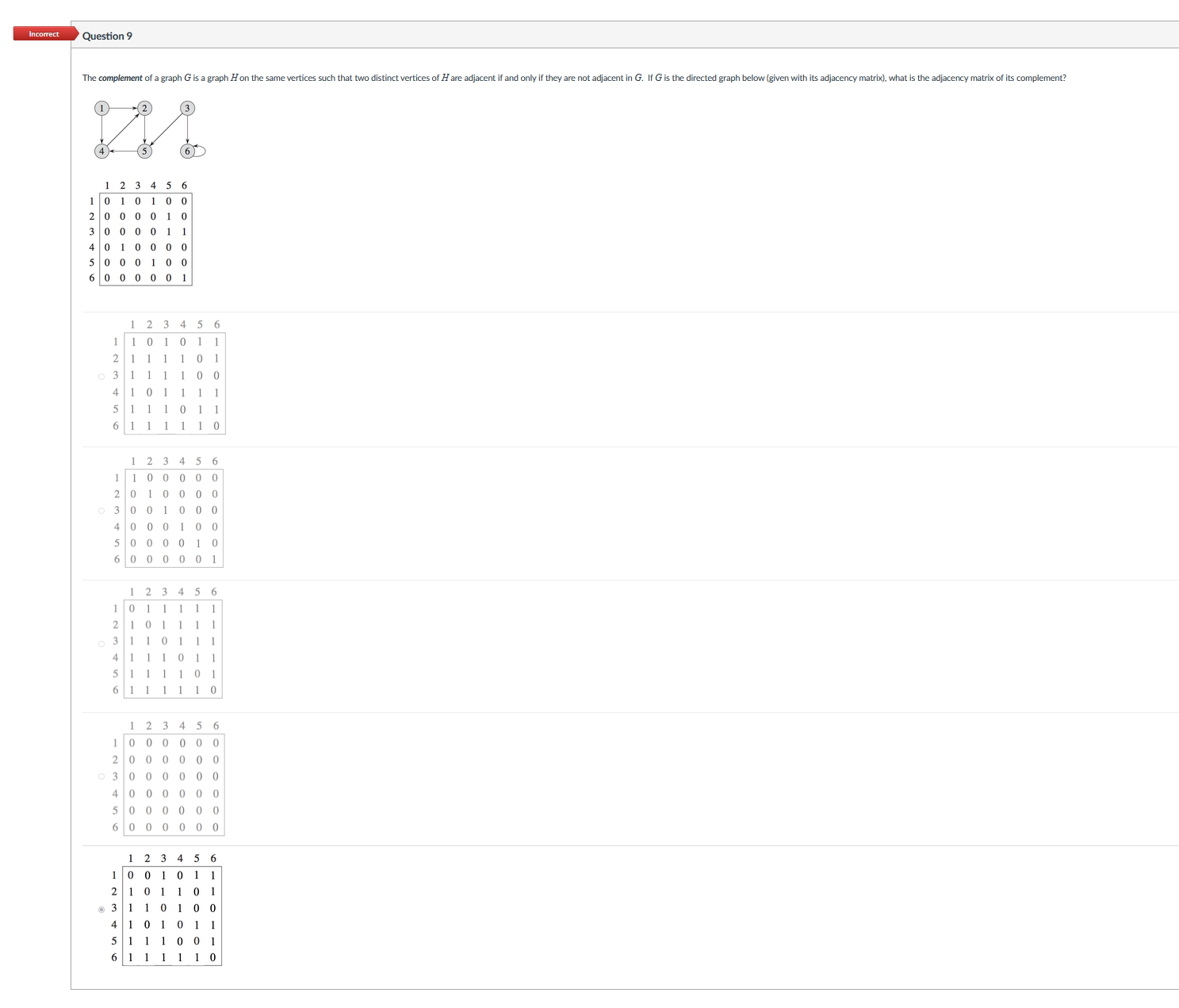 Te complement of a graph G is a graph H on the same | Chegg.com