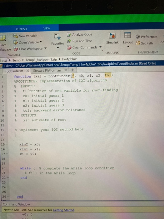 Solved 1. The Inverse Quadratic Interpolation (IQI) method | Chegg.com