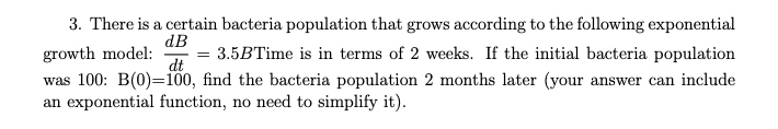 Solved Please Use Seperation Of Variables To Solve And Shows 