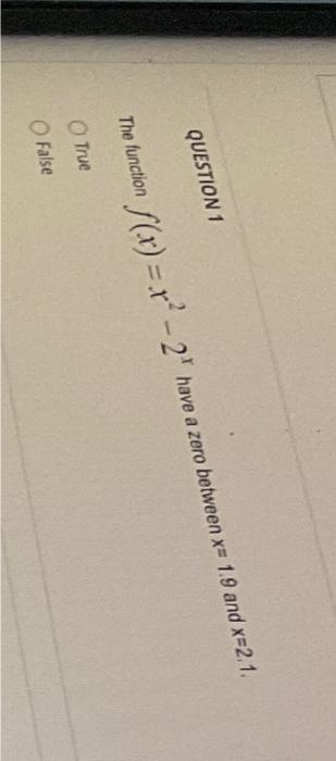 Solved QUESTION 1 The tunction f(x)=x2−2x have a zero | Chegg.com