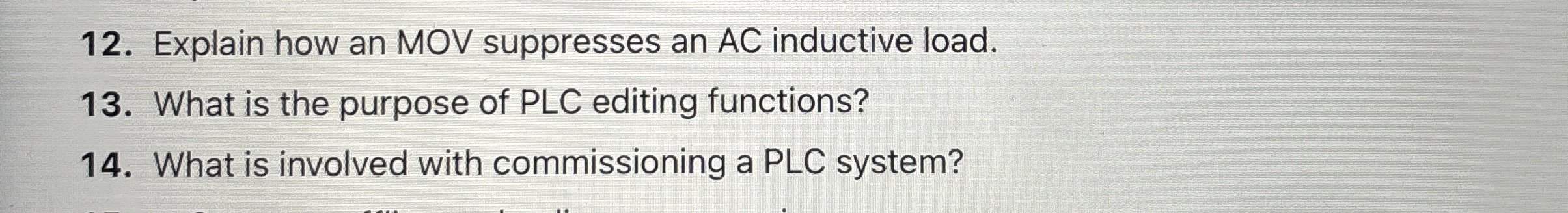 Explain how an MOV suppresses an AC inductive load. | Chegg.com