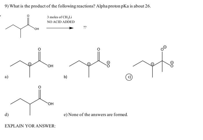 Solved 2) Why is the alpha proton of acetone acidic? a) | Chegg.com