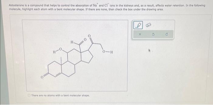 Solved Aldosterone is a compound that helps to control the | Chegg.com