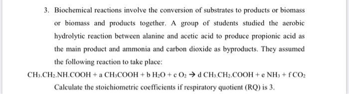 Solved 3. Biochemical reactions involve the conversion of | Chegg.com