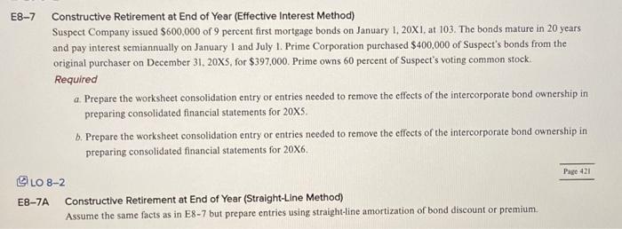 Solved E8-7 Constructive Retirement at End of Year | Chegg.com