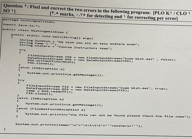 Solved SO 1] [r, 0 marks, ", Y, for detectling and ' for | Chegg.com