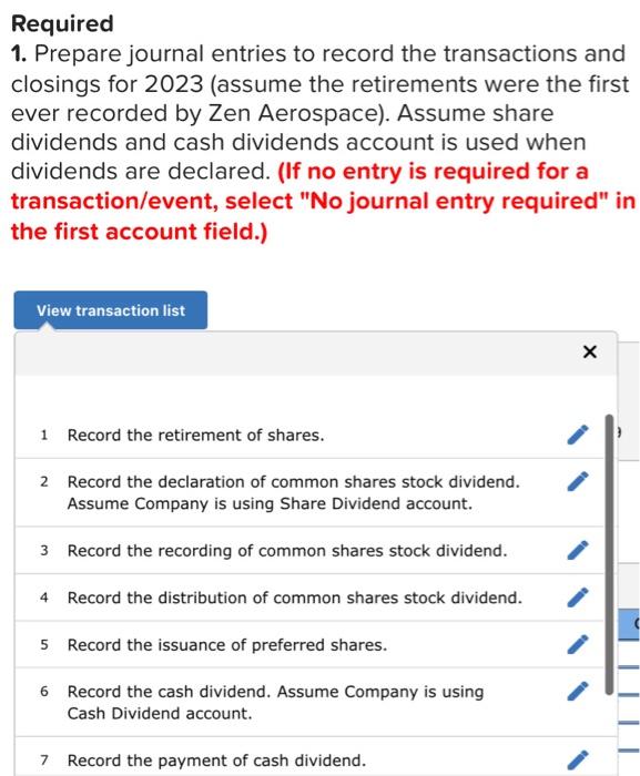 Solved Zen Aerospace Corporation reported the following | Chegg.com
