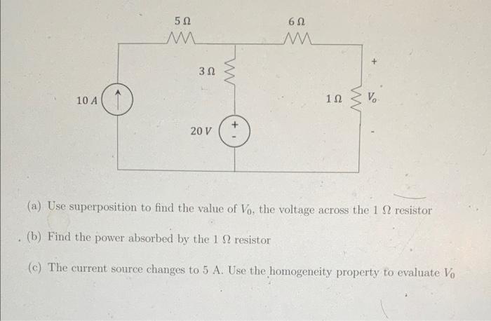Solved (a) Use superposition to find the value of V0, the | Chegg.com