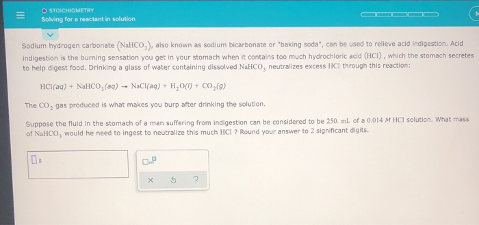 Solved O STOICHIOMETRY Solving for a reactant in solution | Chegg.com