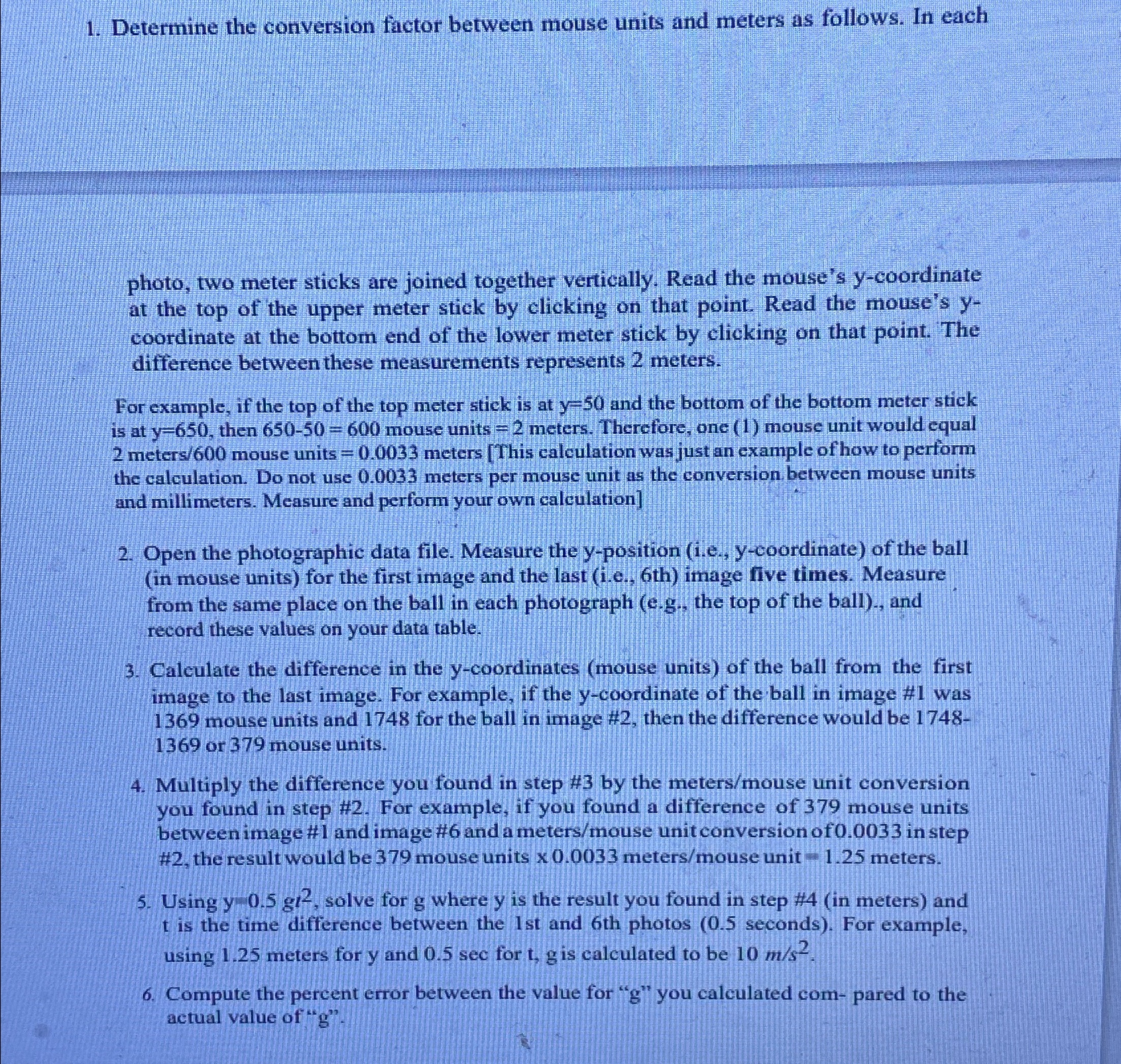 Determine the conversion factor between mouse units | Chegg.com