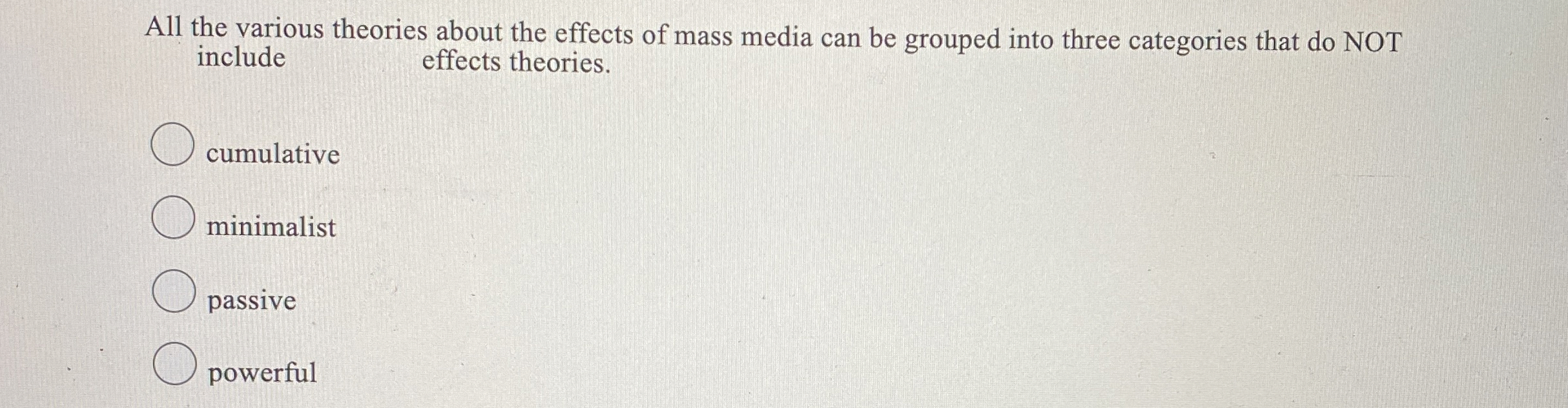 Solved All the various theories about the effects of mass | Chegg.com
