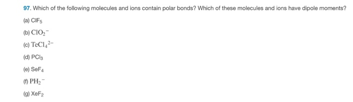 Solved 89. Explain how a molecule that contains polar bonds | Chegg.com